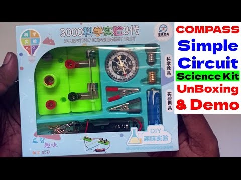 Mini Science Kit with Compass and Simple Circuit Unboxing & Demo