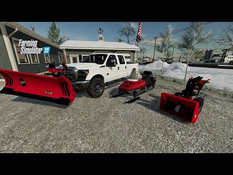 We Got Snowed In Again! + New Snowmobile Farming Simulator 22