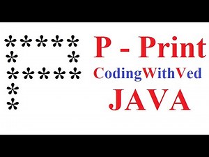 P print in star pattern|| Star Pattern program Java || CodingWithved || coding Ved ||Alphabet Print