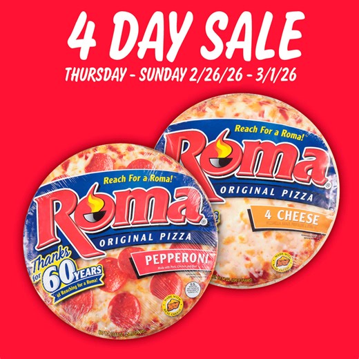 Our 4 day sale (2/26-3/1) is on fire!🔥 From Frozen pizza to Gatorade and shrimp, we have some hot deals for a limited time! | Jewel-Osco