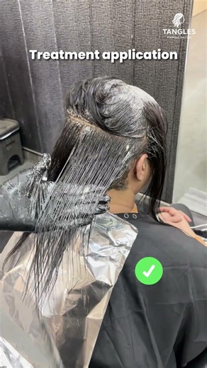 Salon Style Hair Color Application | Smooth & Shiny #tanglesfamilysalon #hairstyle #panipatsalon #ha
