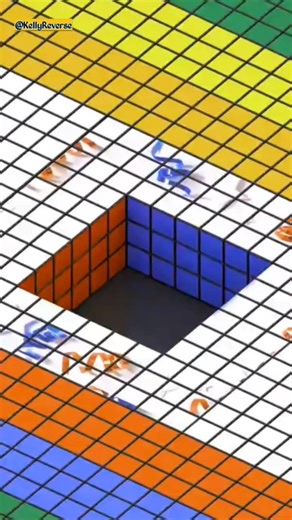 Rubik's Cubes Form Happy 2026 Pattern Endless Loop #games #cube #asmr #gaming