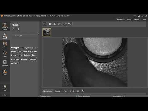 O2D500 IFM Camera - Bottle Cap Inspection