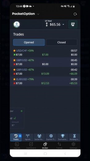 Pocket options trading using vfxAlert signals