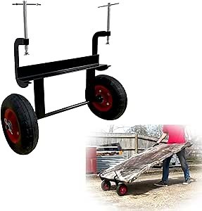 Panel Dolly, 600LBS Capacity Slab Dolly, Heavy-Duty Drywall Mover with 8" Wheels, Adjustable Clamp Panel Cart for Drywall Sheet, Material Handling, All Terrain Moving Cart