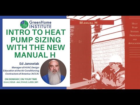 Intro to Heat Pump Sizing With The New Manual H