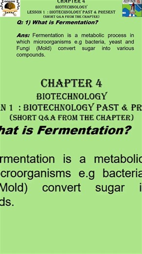 Science Grade 8 Oxford Biotechnology Lesson 1 Short Q/Ans