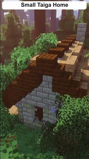 Minecraft Taiga Small Home Tutorial | Cozy Forest Cabin #shorts