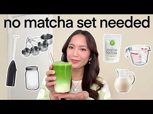 how to make a matcha latte WITHOUT traditional tools 🍵💡
