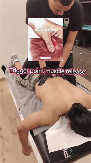 Muscle recovery deep tissue massage trigger point muscle release tutorial video #musclepain #fyp #kuwait