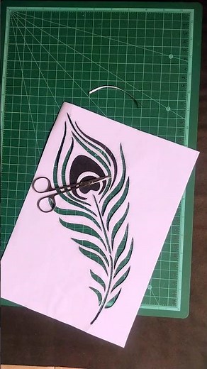 Peacock Feathers Making With Paper | Peacock Feather Stencil
