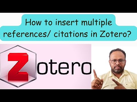 How to insert multiple citation/reference in zotero reference manager? #research #zotero #citation