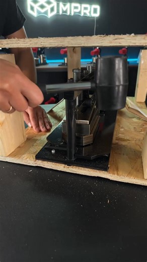 MPRO Rectangle 1.5 x 4.5" Manual Press ⚡ Weight: 38 lbs. Length: 17” Width: 8” Height: 7” ⚡ Made in USA ⚡ Zero waste engineering This machine is perfect for pins and magnets What would you make if you had one? | MPRO