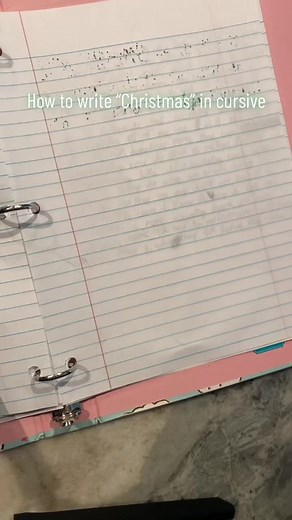 How to Write 'Christmas' in Cursive Step by Step