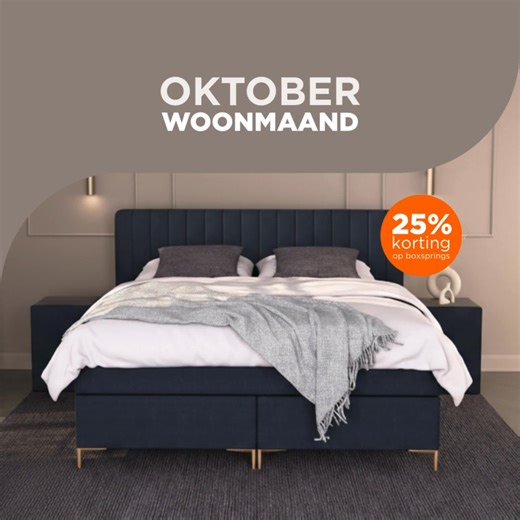 OKTOBER WOONMAAND 李 Stel jouw eigen boxspring samen met 25% korting. ✅ Gratis bezorging & montage ✅ 90 nachten proefslapen ✅ 100+ combinaties in stof & kleur ✅ Europese productie Laat je online inspireren of bezoek één van de 23 totaalBED winkels. Altijd een winkel bij jou in de buurt voor persoonlijk advies. ✨ | totaalBED | Facebook