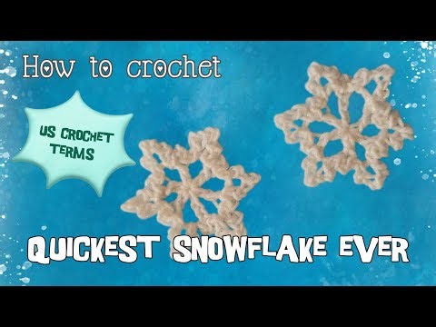 Quick & Easy Crochet Snowflake, fast 2-round pattern, great for beginners - Lumi #9