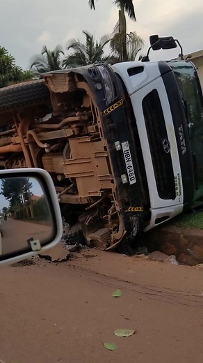 Truck Accident on Narrow Road: Daily Occurrence in Uganda