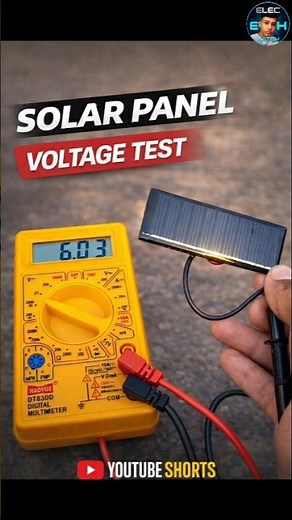 How to Check Solar Panel Voltage | Multimeter Test#shorts
