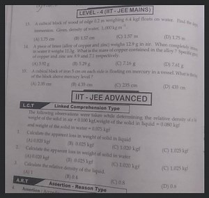 Calculate the relative density of the liquid.... | Filo