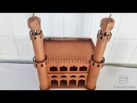 How to build mosque from cardboard #very easy#