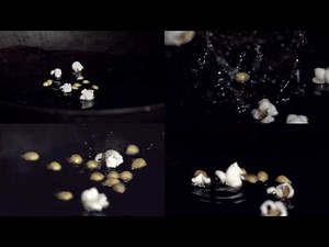 Popcorn kernels pop in slow motion
