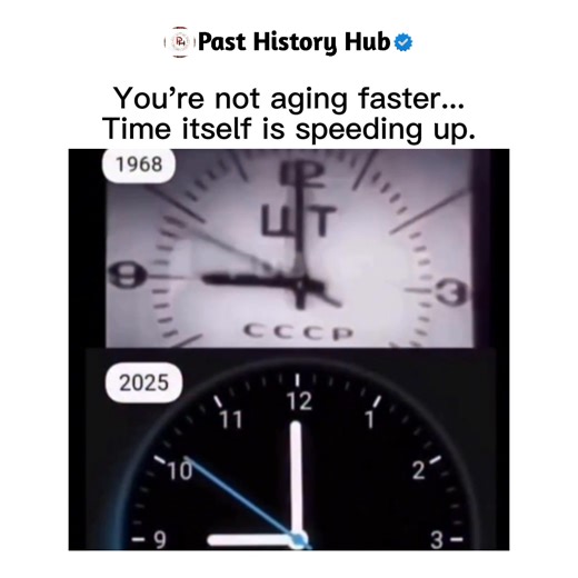 Time feels different now, and this comparison says it all. A clock...