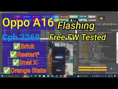🟢 Flashing Oppo A16 CPH 2269 || FREE FW TESTED || FIX IMEI ( X ).