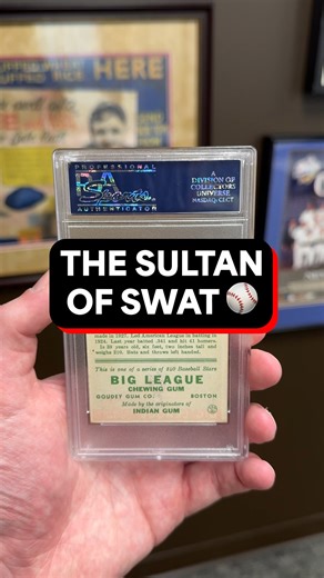 3.5K views · 42 reactions | A LEGENDARY BABE RUTH CARD! ⚾️ This 1933 Goudey #144 Babe Ruth - PSA NM-MT 8 is available in our historic #Goldin100 Auction. Bid now: https://bit.ly/49EMp8h | Goldin | Facebook