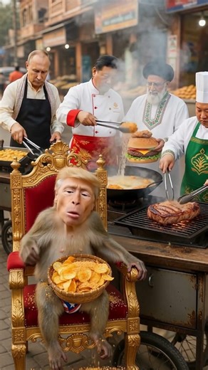 Putin & The Leaders’ Crispy Empire! 🍟 Feeding the World’s Most "Presidential" Snack King! #Shorts