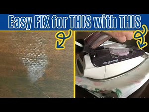 You CAN Fix White Heat Mark on Wood Tables with your Iron! Get Rid of Pizza Box Heat Stains!