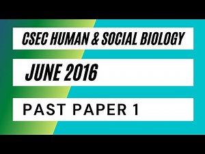 CSEC Human & Social Biology June 2016 Paper 1