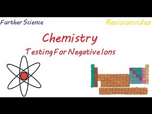C3: Testing For Negative Ions (Revision)