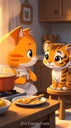 The Orange Cat Who Saved a Tiger 🐯💛 | Heartwarming Rainy Day Story #animal #anime #cat