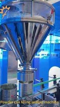 Metal Can Powder Product Filling Machine ,Automatic Metal Can Filler Sealer labeler machine line