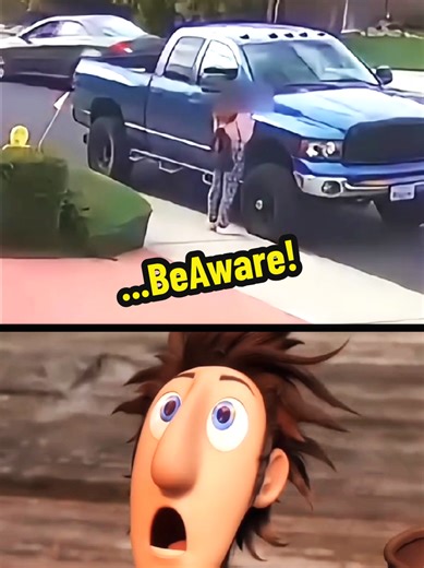 A young girl spots a car slowing down near her and instantly becomes vigilant. She smartly waits, uses a parked truck as cover, and keeps scanning her surroundings throughout. Her sharp instincts likely helped her avoid a potentially dangerous encounter. #SituationalAwareness #StayAlert #ChildSafety #BeAware