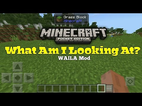 WHAT AM I LOOKING AT? - WAILA MOD IN MCPE! - SHOW BLOCK IDS, MOB HEALTHS AND MORE....