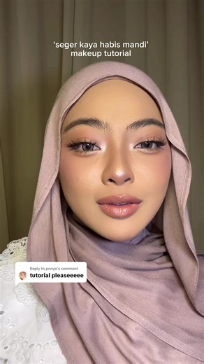 Replying to @ponyo makeup segar kaya habis mandi tutorial! for reference — im tan skin warm undertone, combination to oily.