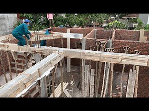 Construction Technique Step By Step Reinforced Concrete Ceiling For The House