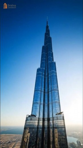 "Burj Khalifa: Hyper-Lapse From Sand to Sky 🌆🚀 (8K Ultra Realistic)" #shorts ‪@BrainaConstruct‬