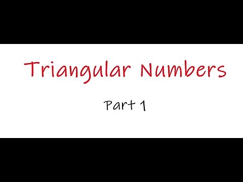 Triangular Numbers Part 1 (TMSCA/UIL Number Sense, Calculator, and Math)