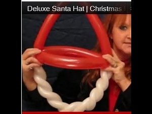 Deluxe Santa Hat | Christmas Balloon Twisting Tutorial | St. Charles Chicago Balloon Artist