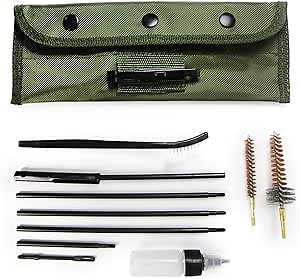 GUGULUZA Rifle Gun Cleaning Kits for .22cal/5.56 mm & .30cal/7.62mm, Portable Rifle Cleaner Metal Brushes Set with Durable Pouch