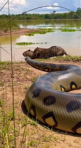 sucuri gigante tomando banho de sol😱 #serpente##animals#sucurigigante#fypシ゚viral#youtubeshorts#snake