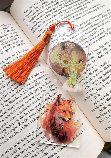 Little Prince Themed Acrylic Trasparant Handmade Bookmark - Little Prince Design Unique Reading Accessory - Personalization - Etsy