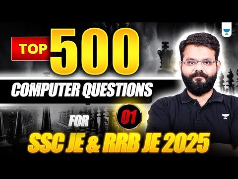 Top 500 Computer Questions | SSC JE & RRB JE 2025 | Score Booster Practice - 1 | Amit Vijay
