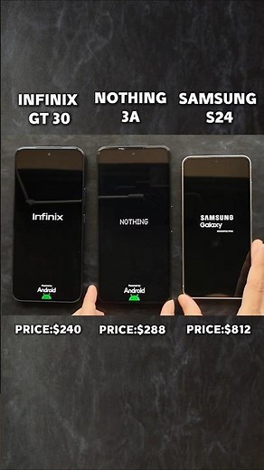 SAMSUNG S24 vs INFINIX GT 30 vs NOTHING 3A – Ultimate Speed Test