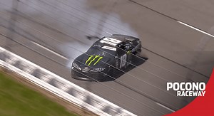 Justin Haley held two laps for aggressive driving at Pocono, called to NASCAR hauler