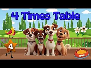 Four Times Table Song | Multiply by 4 | Learn Multiplication | Multiply By Music
