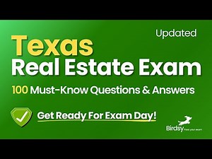 ✅ Pass Your Texas Real Estate Exam with This 100-Question Review!