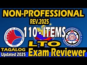 2025 LTO EXAM REVIEWER FOR NON PROFESSIONAL DRIVER'S LICENSE (TAGALOG)
